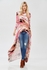 Annabelle Pink Multi Color Hi Low Rayon Blend Duster Top