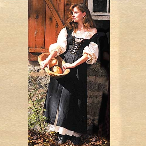 Medieval Country Maid Skirt with Bodice Dress