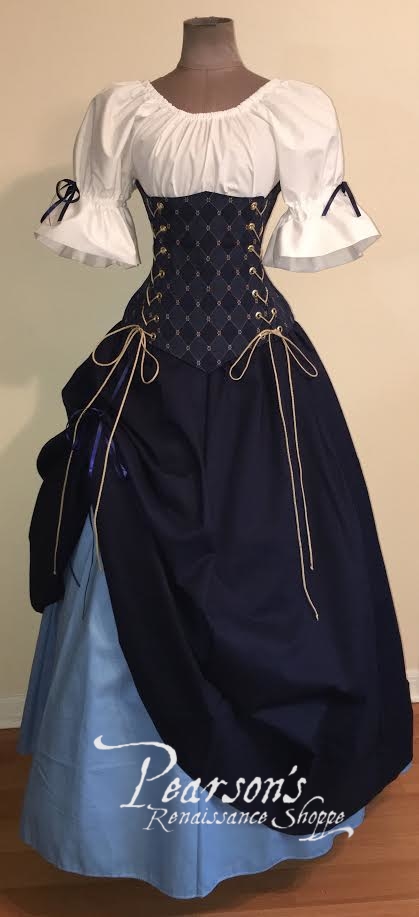 Twilight Maiden underbust corset ensemble for your next renaissance faire.