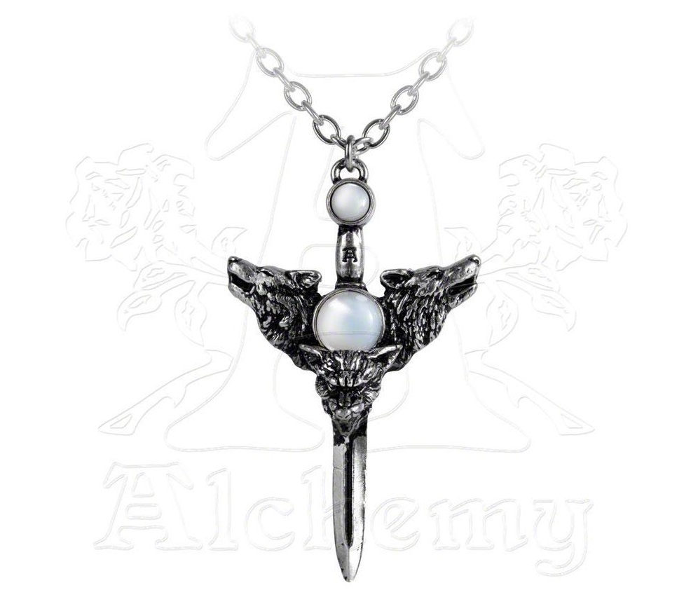 Wolverine Moon Pendant Celtic Jewelry Medieval Pendants