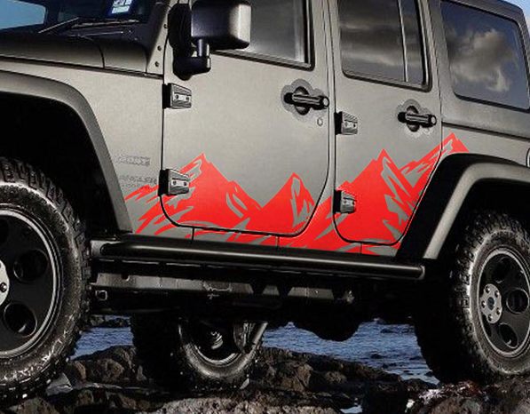 JEEP Wrangler Mountain Range Body Side Graphics Kit 2007-2017