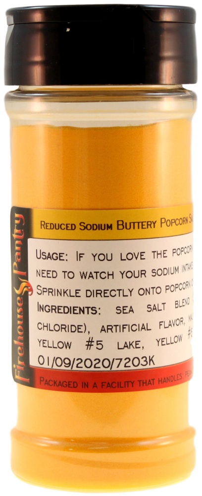 Spice Jar of Reduced Sodium Movie Theater Butter Flavored Popcorn Salt ...