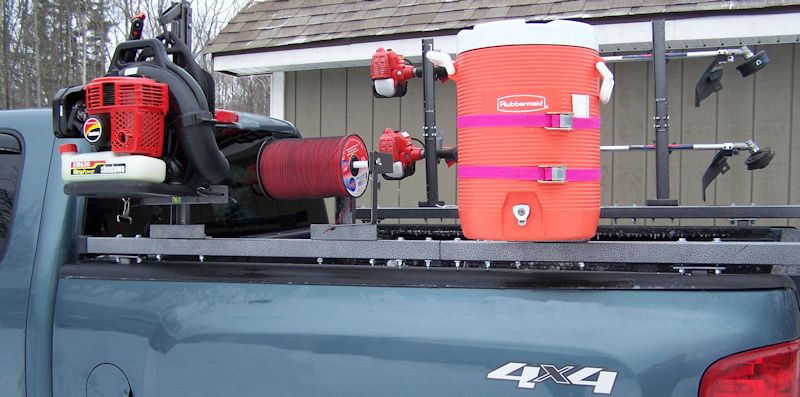 Pickup Truck Landscape Kit - 2-Place Trimmer Rack by Rack'em Mfg