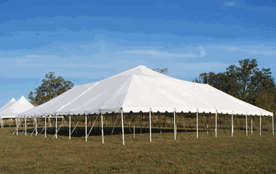 Celina 80 x 100 Classic Pole Tent with Aluminum Poles and White Top