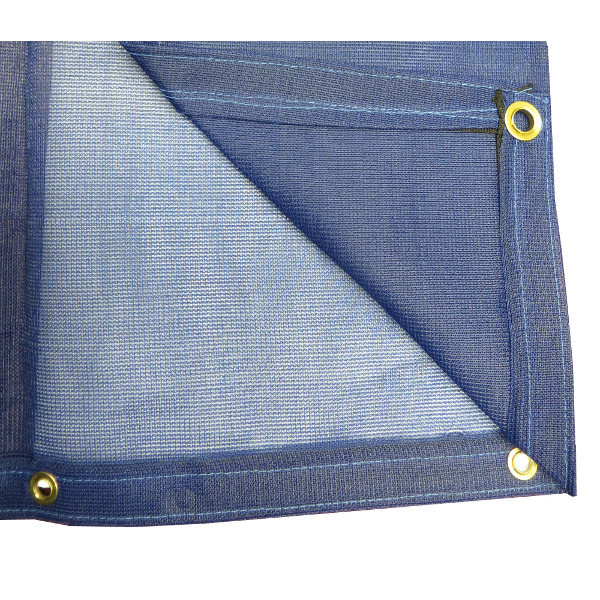 PTM Blue Polypropylene Mesh Tarp - 6' x 8' - TMB0608