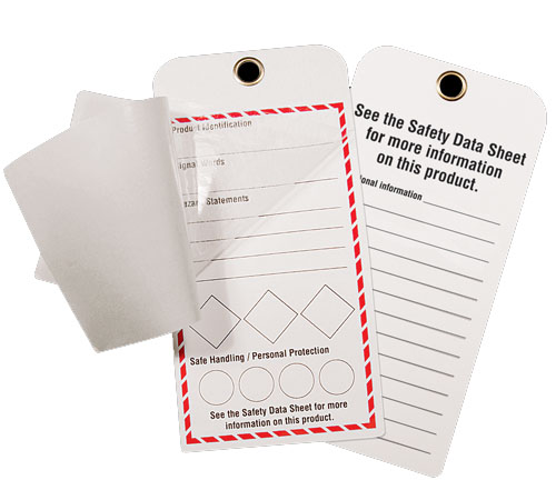 GHS Self-Laminating Workplace Tags (25/Pkg) - GHS1043