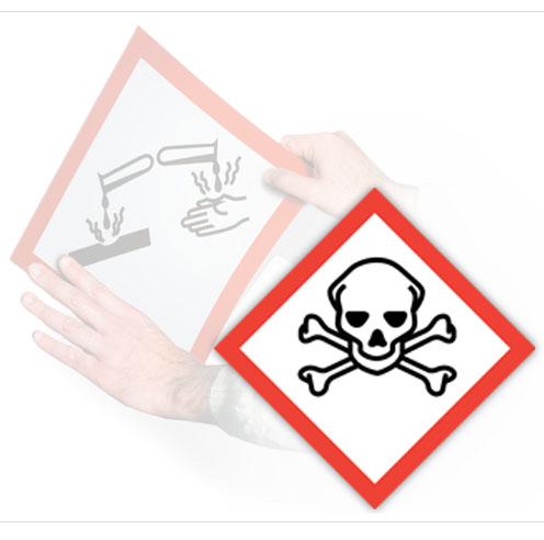 GHS Skull and Crossbones Pictogram Placard (10.75" x 10.75") - GHS1273