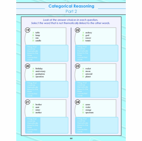 CTP-4™ Verbal Reasoning & Vocab — Workbook Levels 3-4 (Grades 3-5)