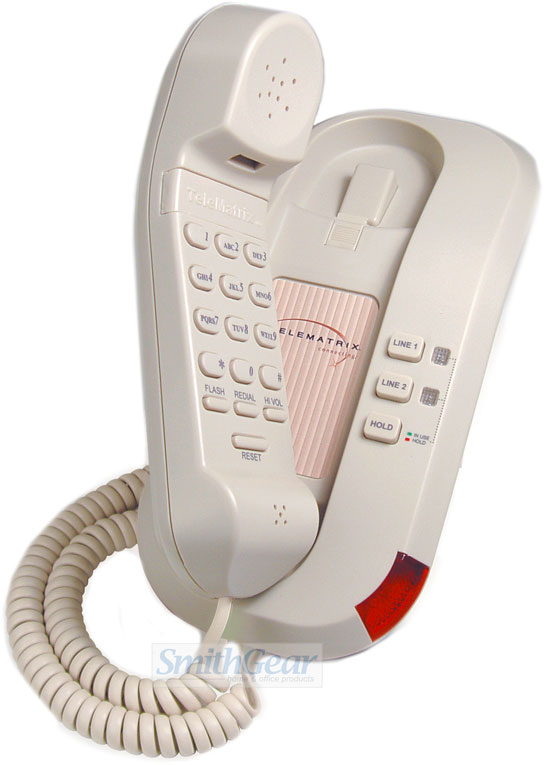TeleMatrix 69159 2-Line Trimline Phone ASH