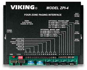 Viking Electronics VK-ZPI-4 Viking Multi-Zone Paging INterface