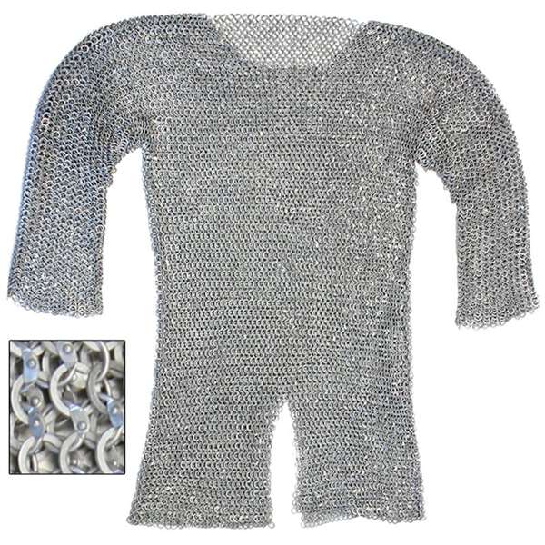 Re-enactment Aluminum Hauberk Chainmail Large 5F4-IN265NL - Aluminum Ch