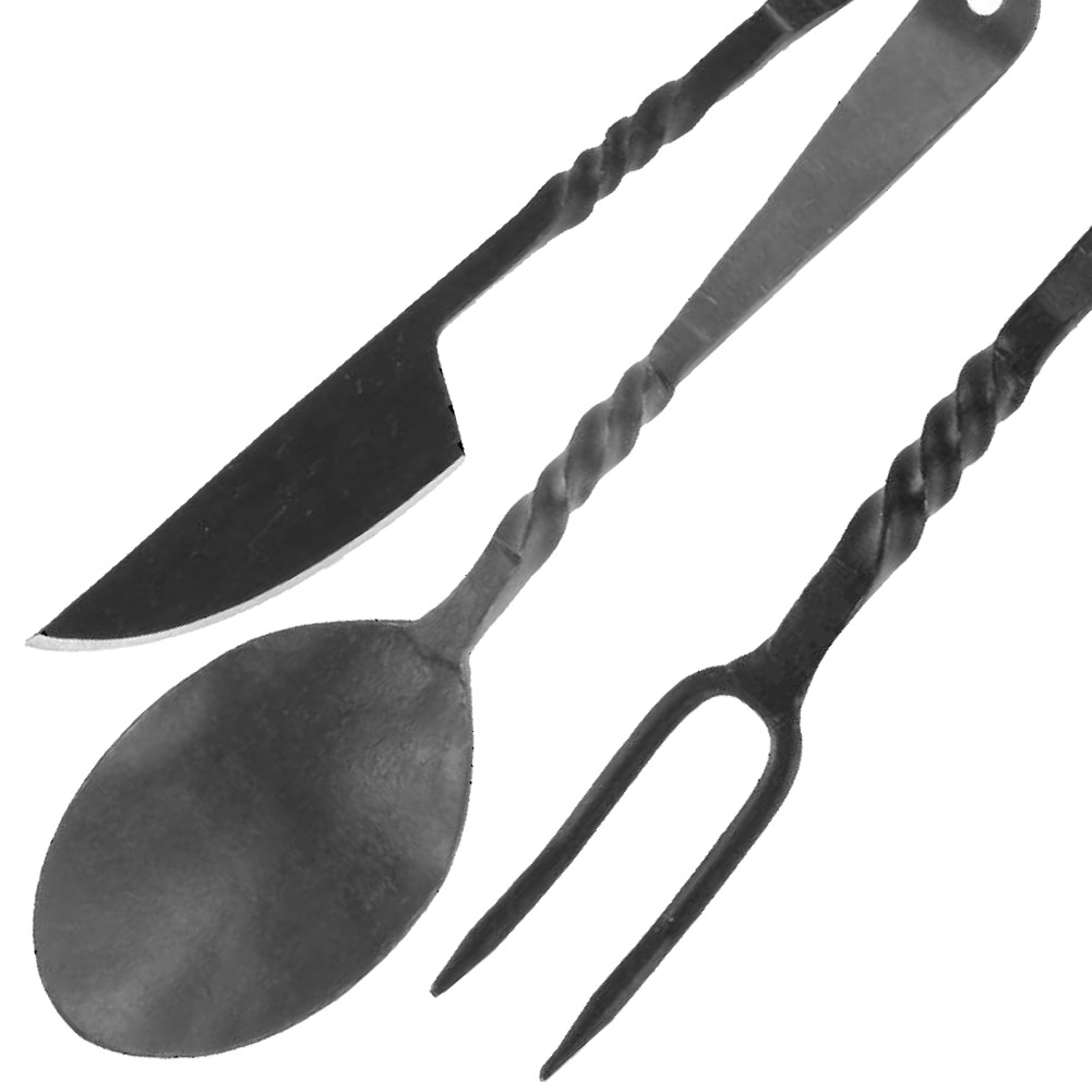 Forged Blacksmith Medieval Dining Hall Eating Utensils NN2-PK1517 - Din