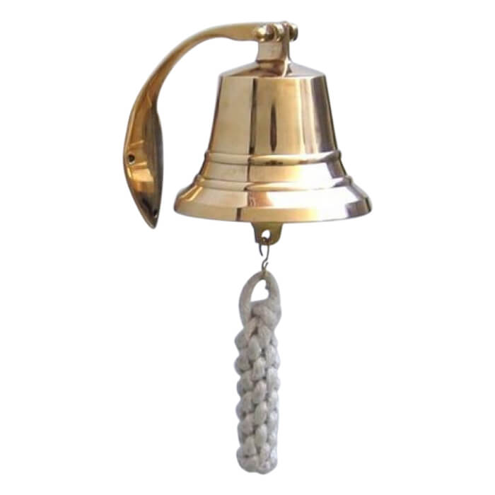 Solid Brass Bracket Bell - Nautical Decor - BR18442 by Armor Venue