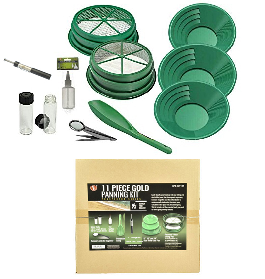 11 pc Gold Panning Kit-- 2 Classifiers 3 Gold Pans + MORE!