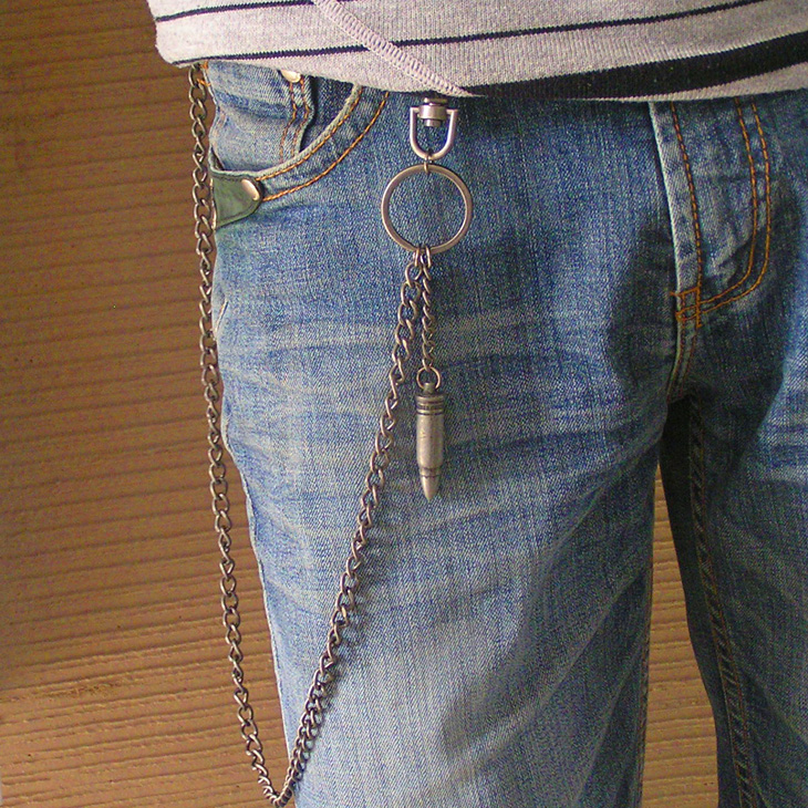Cut Out Bullet Shape Jeans Waist Wallet Key Chain