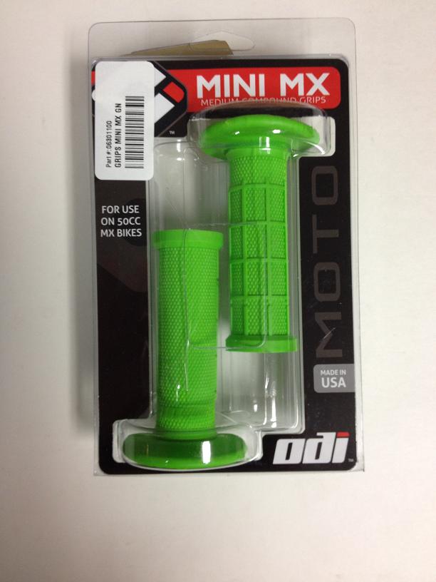 ODI Neon Green Mini MX Half Waffle Single Durometer MX Grips