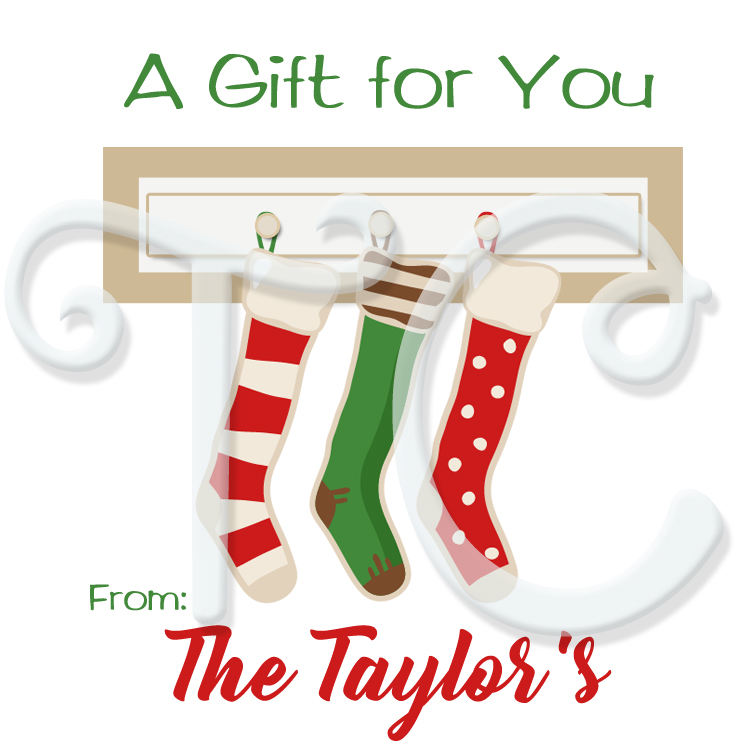 Christmas Stocking personalized holiday stickers