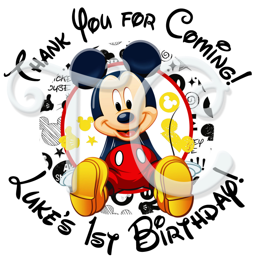 Mickey Mouse Clubhouse personalized birthday stickers