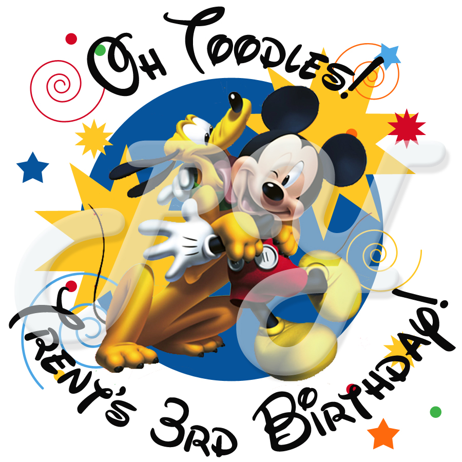 Mickey Mouse personalized birthday stickers