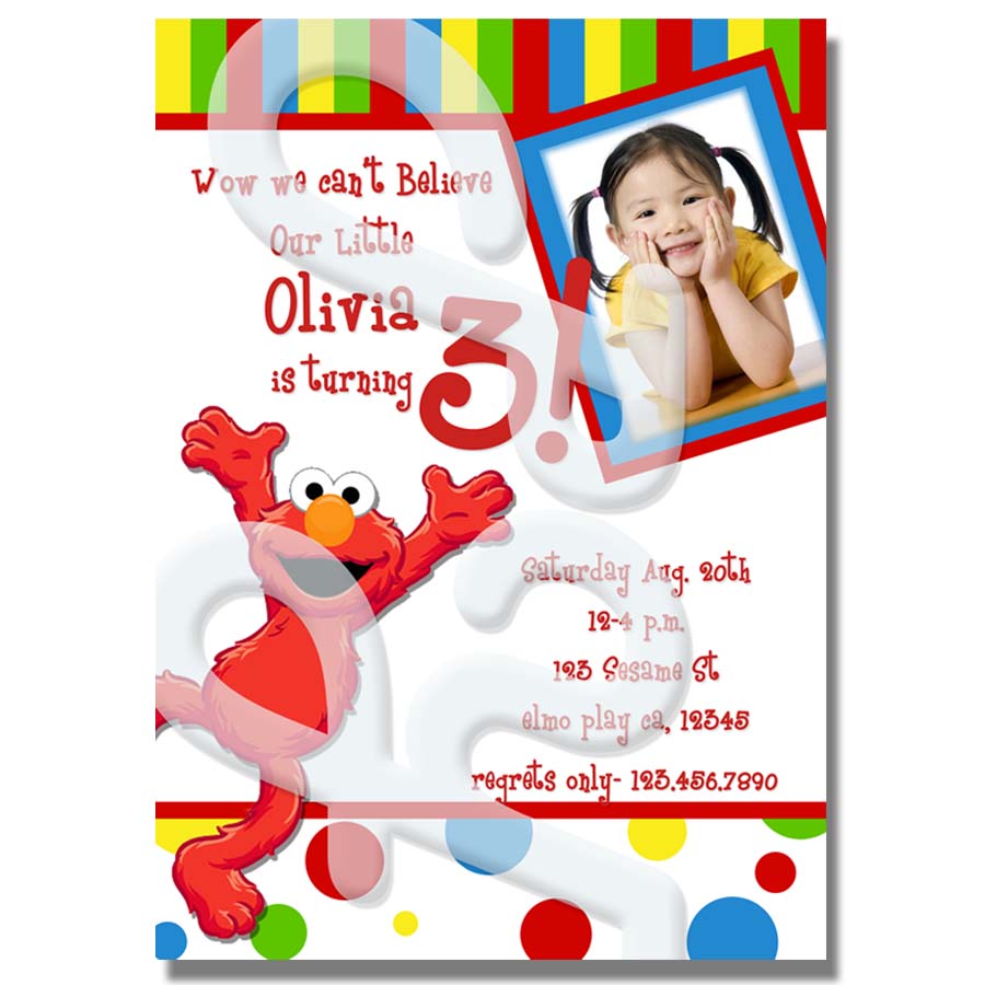 Elmo Personalized Invitations