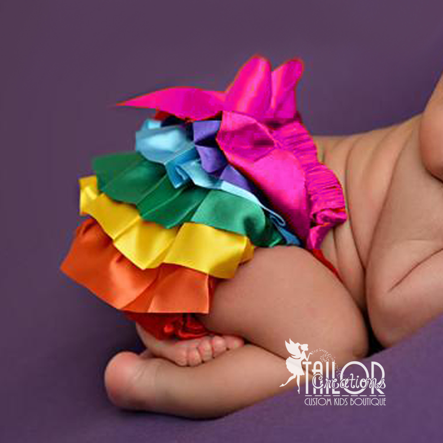 Pink Rainbow Satin bloomers