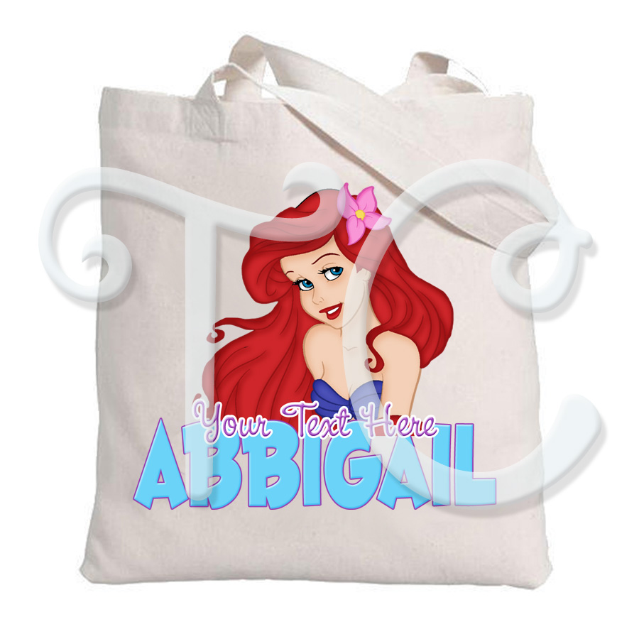 Little Mermaid Ariel Personalized Tote Bag