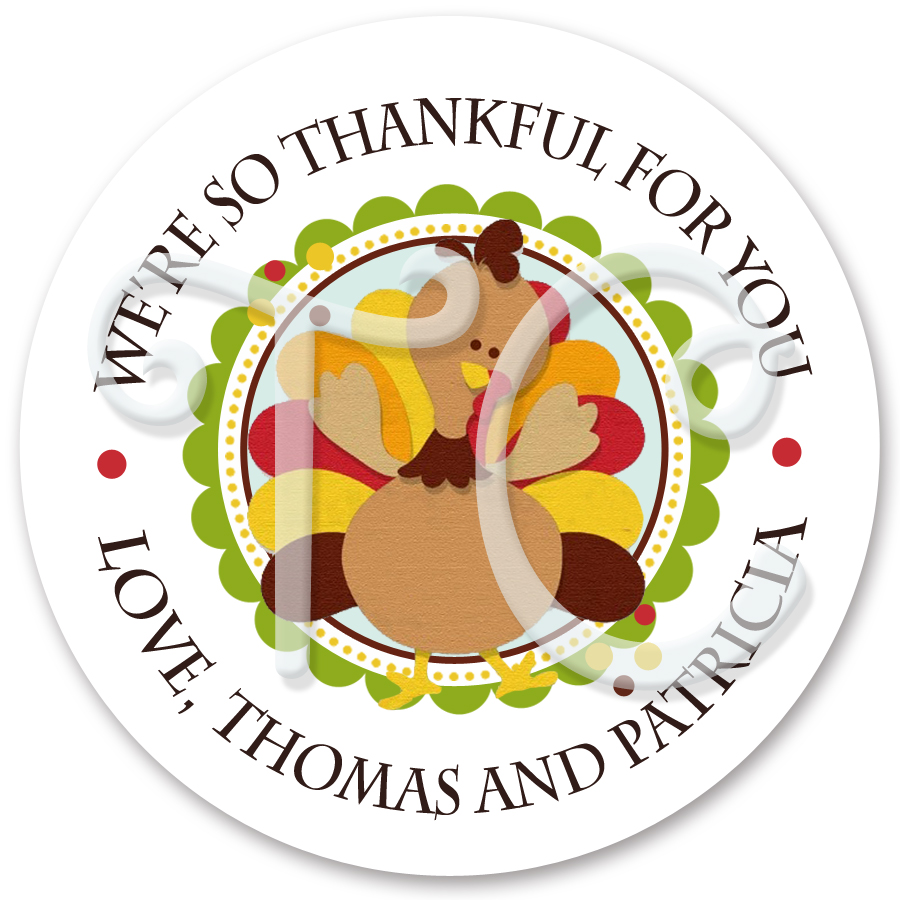 Thanksgiving Turkey personalized sticker