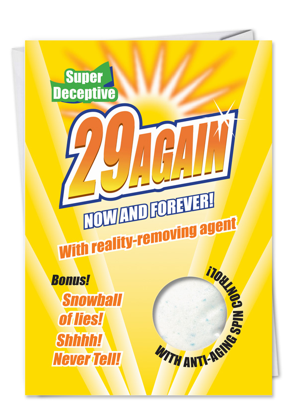 29 Again Body Soaps Birthday Paper Card