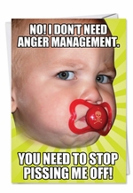 Anger Management Birthday Joke Card