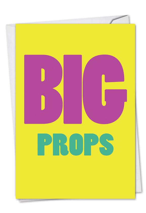 Big Props Red Rocket Congratulations Greeting Card