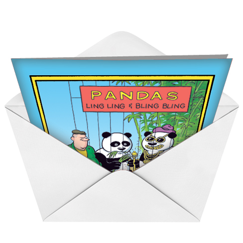 Bling: Humorous Birthday Paper Card