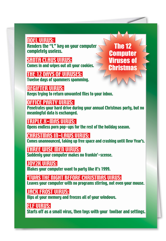 Christmas Virus Naughty Christmas Card