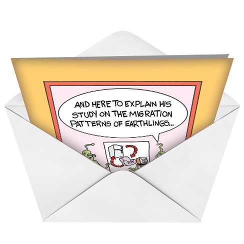 Earthlings Father's Day Funny Greeting Card