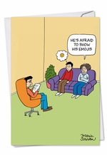 Emoji Counselor Cartoons Anniversary Greeting Card Maria Scrivan