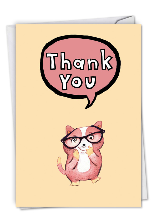 Fuzzy Tummies - G Creative Thank You Card Scott Nelson