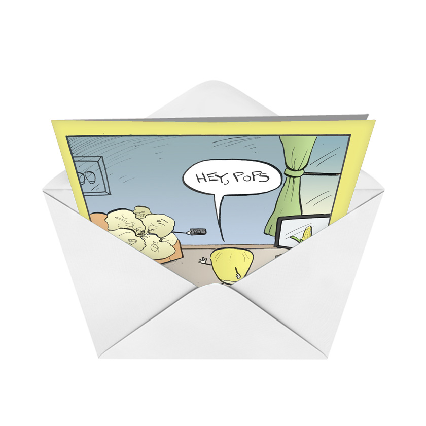 Hey Pops Cartoons Father's Day Greeting Card Nate Fakes