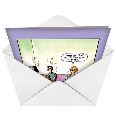 Hot Hot Flash Funny Birthday Card