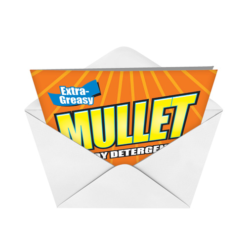 Mullet Body Detergent Body Soaps Birthday Paper Card