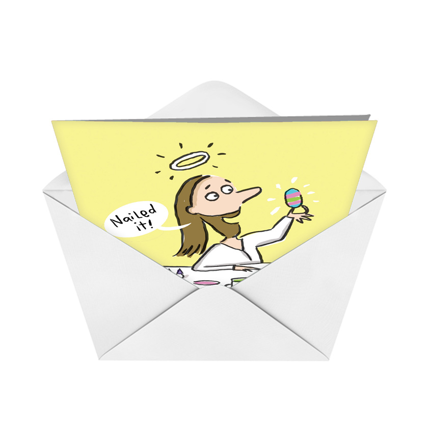 Nailed It Cartoons Easter Greeting Card Debbie Tomassi