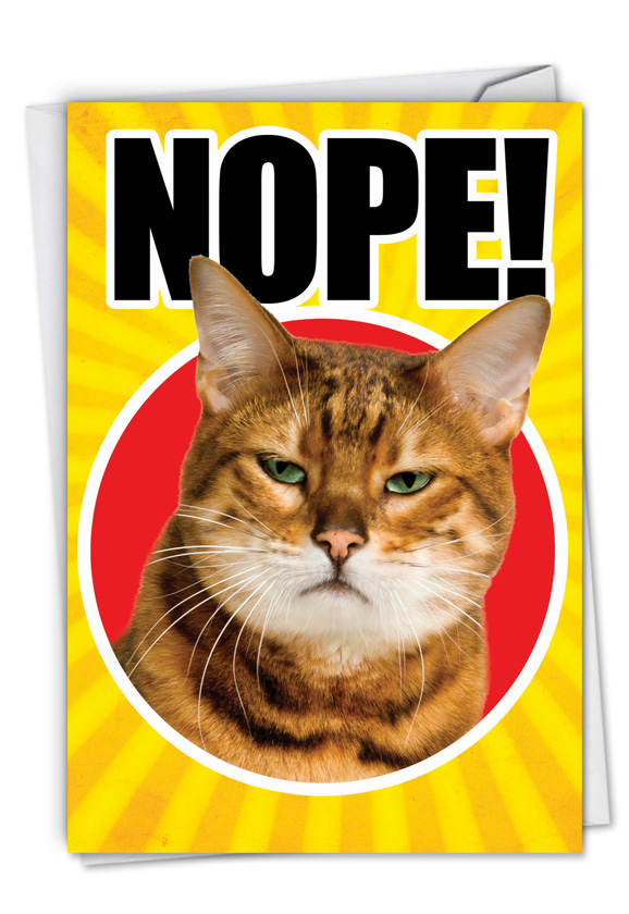 Nope Petigreet Not Greeted Greeting Card