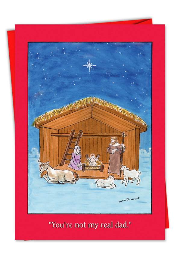 Not My Real Dad Humor Greeting Card