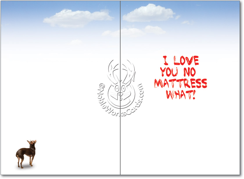 Nothing Mattress: Humorous Friendship Paper Card