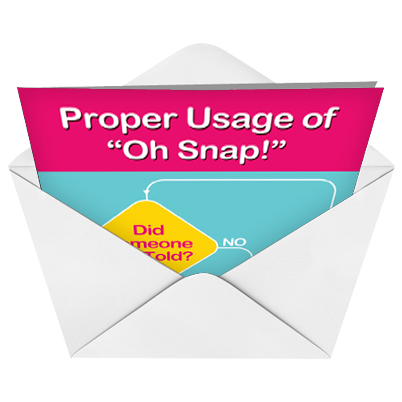 Oh Snap Red Rocket Birthday Card