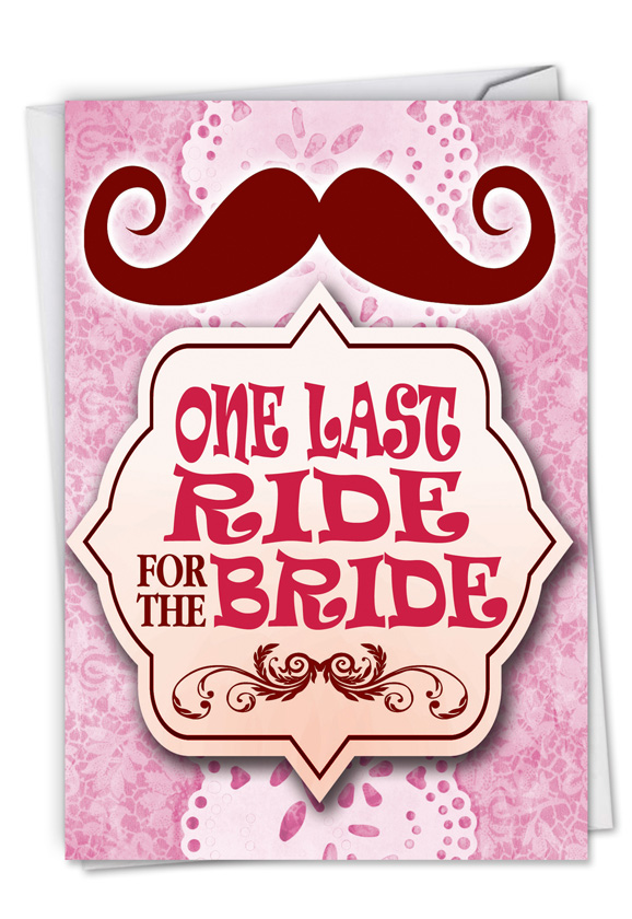 One Last Ride Red Rocket Bachelorette Greeting Card