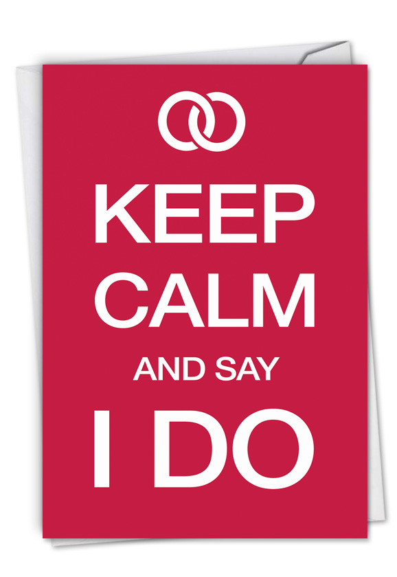 Say I Do Red Rocket Wedding Greeting Card