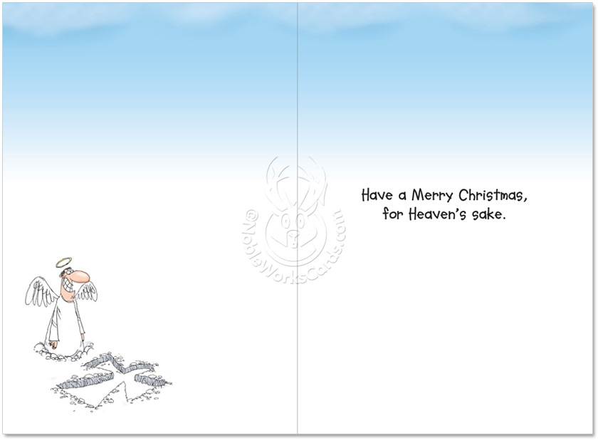 Snow Angel Christmas Joke Greeting Card