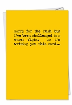 Water Fight Funny Birthday Greeting Card