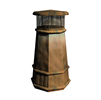 European Copper Pawn Octagonal Chimney Pot - Freedom Gray Finish