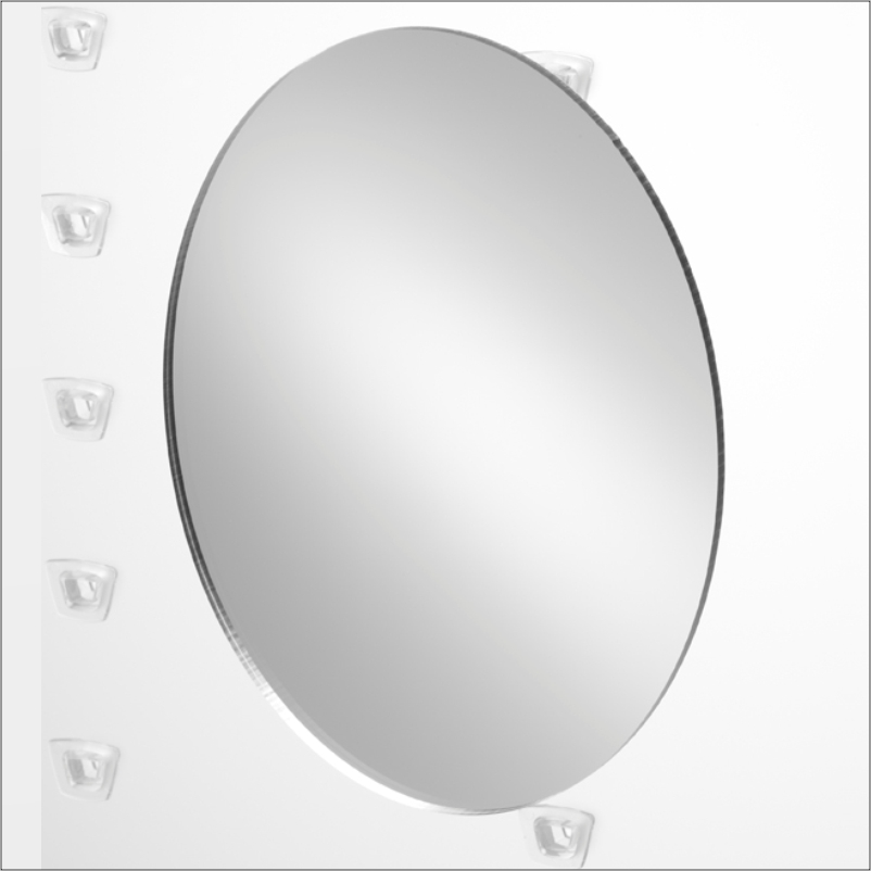 Large Oval Mirror with Bracket - Optical Frame Display