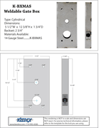 Gate Lock Box For Kaba Mas (Mas-Hamilton) Powerlever